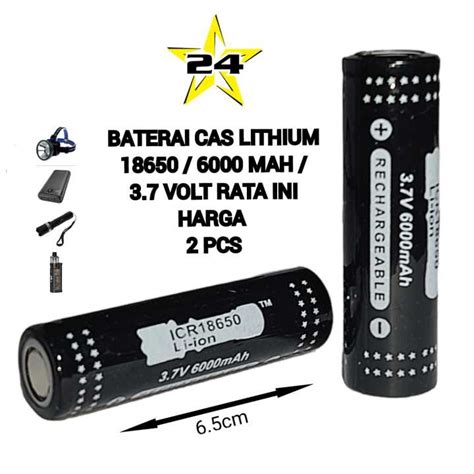 Baterai Cas Isi Ulang 18650 Batrei Lithium Icr 18650 Batre 18650