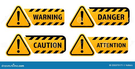 Warning Signs With Exclamation Mark Warning Sign Danger Sign Caution