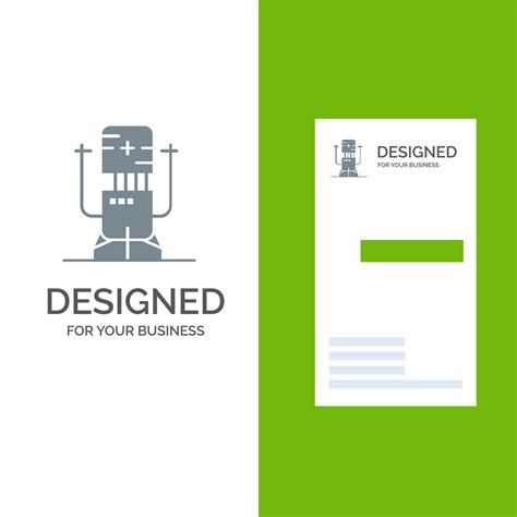 Biochip Bot Future Machine Medical Grey Logo Design And Business Card Template 14633171 Vector
