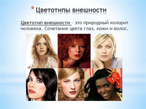 Цветотип внешности это природный колорит человека Сочетание цвета глаз кожи и волос