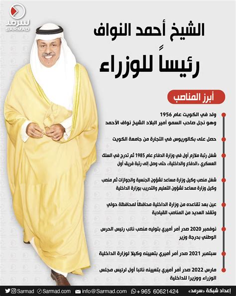 السيرة الذاتية لرئيس الوزراء فريق أول م الشيخ أحمد نواف الأحمد الصباح
