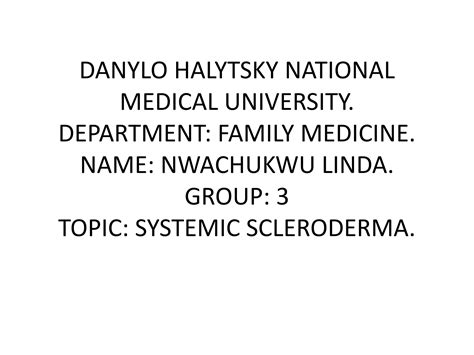 Systemic Scleroderma Ppt