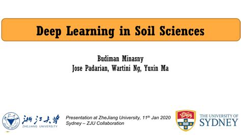 Pdf Deep Learning In Soil Sciences