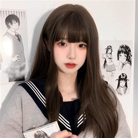 直営店に限定 ウィッグ ロング ストレート 茶髪 女装 フルウィッグ コスプレ 仮装 かつら