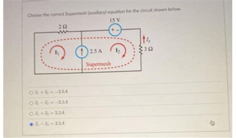 answered choose the correct supermesh… bartleby