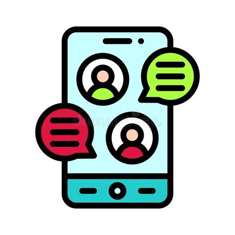 Messaging App Icon Mobile Application Vector Illustration Stock Vector