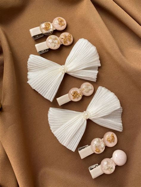 Заколки из ювелирной смолы Заколки Бантик Аксессуары для волос