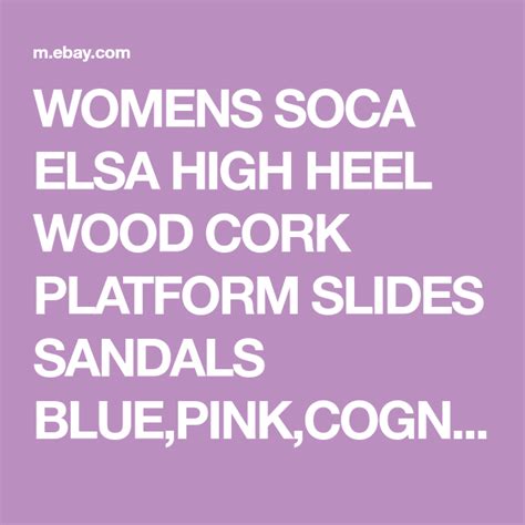 Womens Soca Elsa High Heel Wood Cork Platform Slides Sandals Bluepink