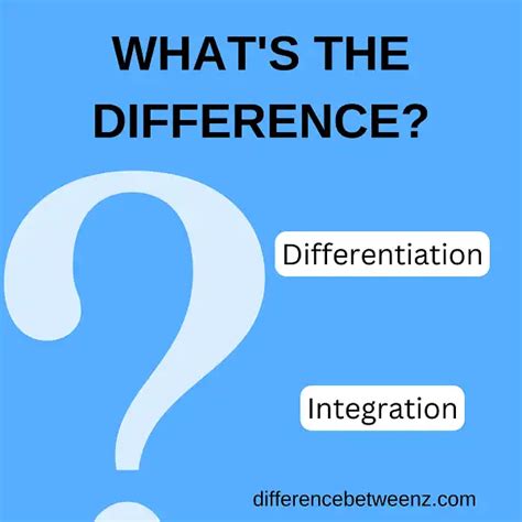 Difference Between Differentiation And Integration Difference Betweenz
