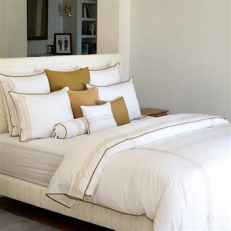 Parure Yves Delorme Couture Drisse en Percale de coton 200 fils cm²