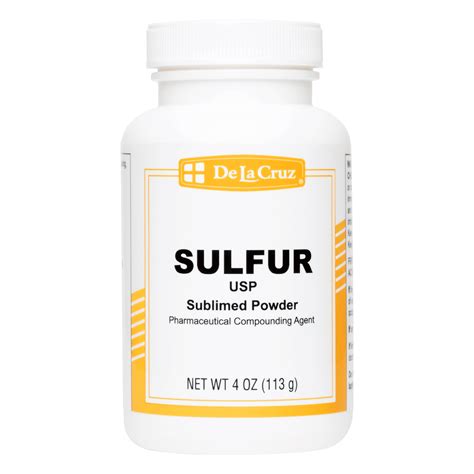 Azufre En Polvo USP De La Cruz 4 OZ 113 G