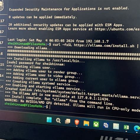 Sheikh Innam on LinkedIn: Trying to depute AI locally to my nextcloud instance via ollama api using…