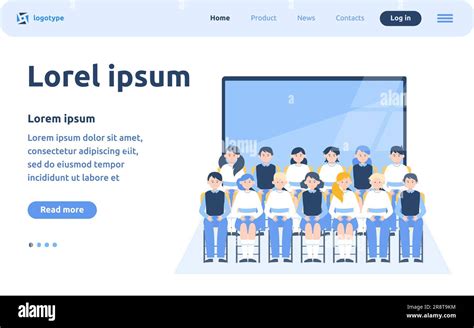 School Students Posing For Class Photo In Classroom Stock Vector Image