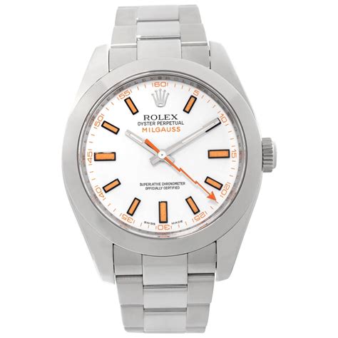 Rolex Milgauss 116400 In Stainless Steel With A White Dial 40mm