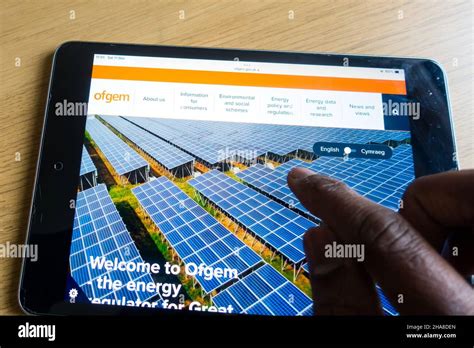 Ofgem The Office Of Gas And Electricity Markets Regulator Website Stock