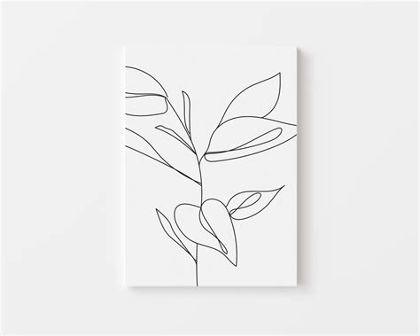 Shapes And Leaf Branch Canvas N Canva Home