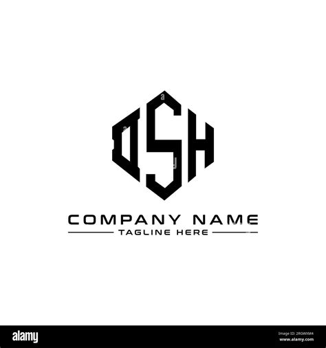 Dsh Letter Logo Design With Polygon Shape Dsh Polygon And Cube Shape Logo Design Dsh Hexagon