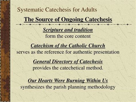 Ppt Planning Ongoing Systematic Catechesis For Adults Powerpoint