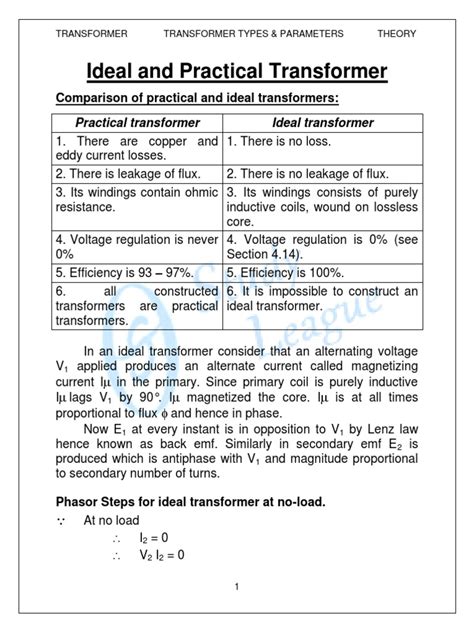 Theory Pdf Transformer Inductor