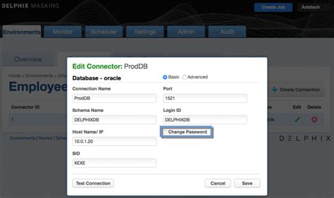 managing connectors delphix masking 6 0 1