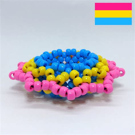 Pansexual Pride Mandala Kandi Cuff By Candy Graffiti Candy Graffiti