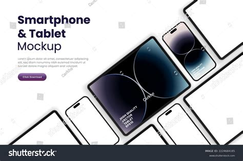 Modern Laptop Mockup Front View High Stock Vector Royalty Free