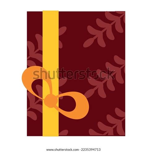 Top View Isolated Christmas Present Vector Stock Vector Royalty Free
