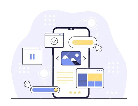 Premium Vector Mobile Ui Ux Development Interface And Design Coding For Online Page Modern