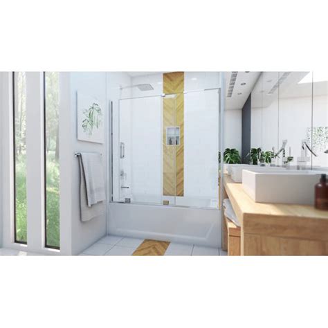 DreamLine Mirage Z W X H Single Sliding Frameless Tub Door With ClearMax Technology