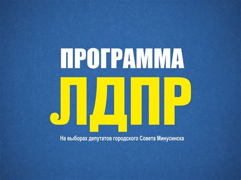 ЛДПР представила программу на выборах в городской Совет Минусинска