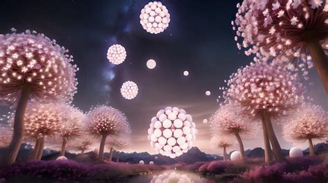 Premium Photo Beautiful Pink Colour Tree At Night