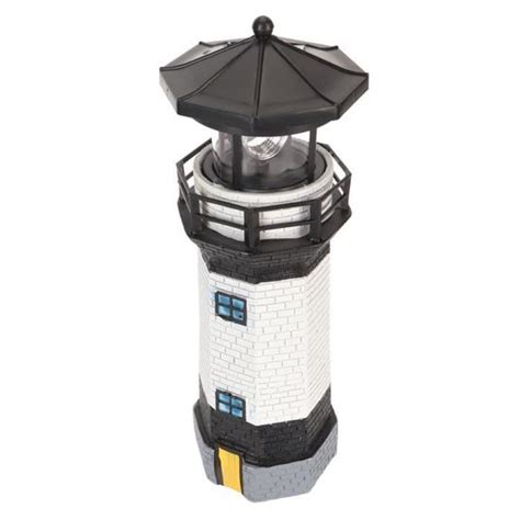 Phare solaire SONEW Résine Rotatif 360 degrés Décoration