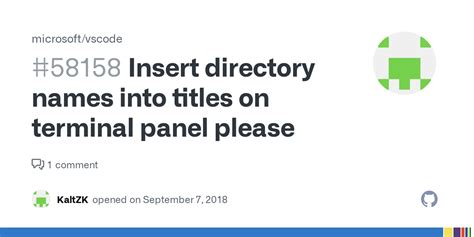 Insert Directory Names Into Titles On Terminal Panel Please Issue Microsoft Vscode