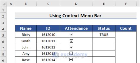 How To Count Checkboxes In Excel 3 Easy Methods Exceldemy