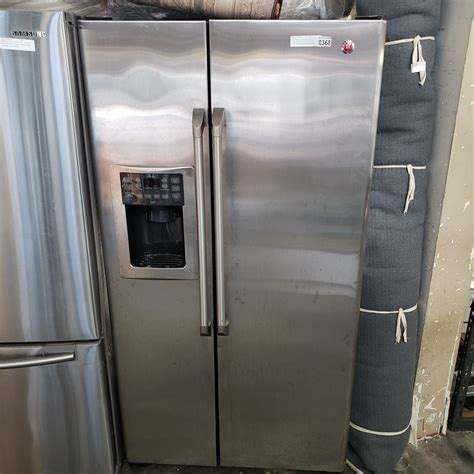 Stainless Steel Ge Side By Side Fridge With Water And Ice Dispenser