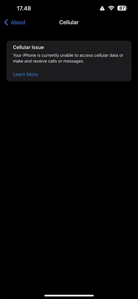 Cellular Issue Apple Community