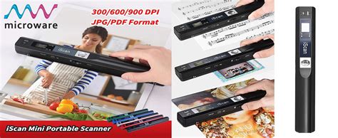 MICROWARE DPI Handheld Portable IScan Document A LCD Colour Scanner For Photo Amazon In