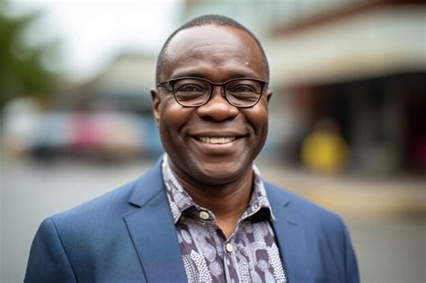 Premium Ai Image A Man In A Suit And Glasses Smiling
