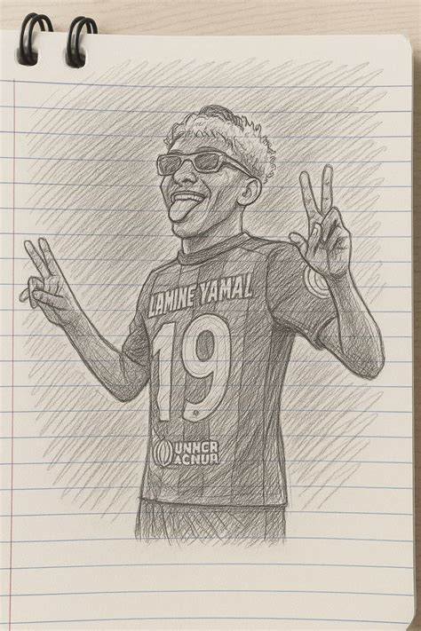 How To Draw Lamine Yamal Lamineyamal Draw Yamal Shorts Barcelona