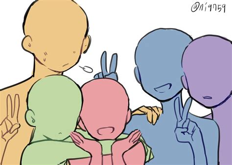 Group Pose Reference Drawing Np