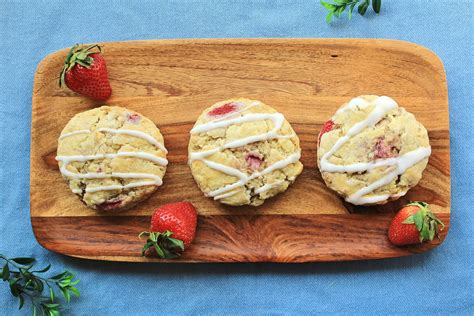 Strawberry Scones With Lemon Moscato Glaze Alisons Wonderland Recipes