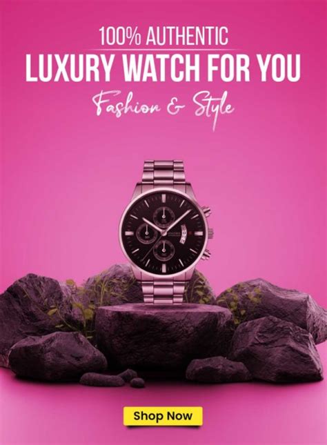 Luxury Wrist Watch Promotion Banner Design Photo 2269 Mepiks