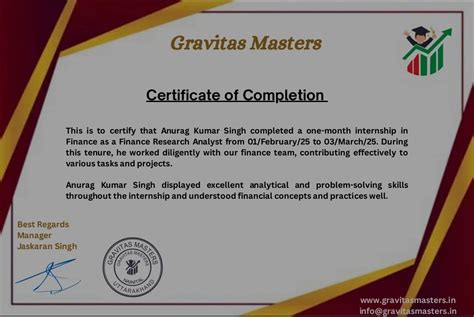 Finance Research Analysis Internship Problemsolving