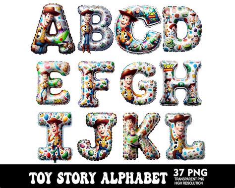 Letras Png Del Alfabeto De Toy Story Diseño De Letras Png De Toy Story