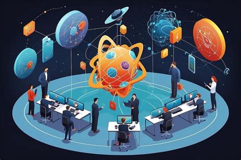 Premium Photo Quantum Entanglement Communication Hub
