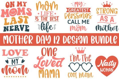 Awesome Mothers Day Svg Design Bundle Graphic By Sathy95 · Creative