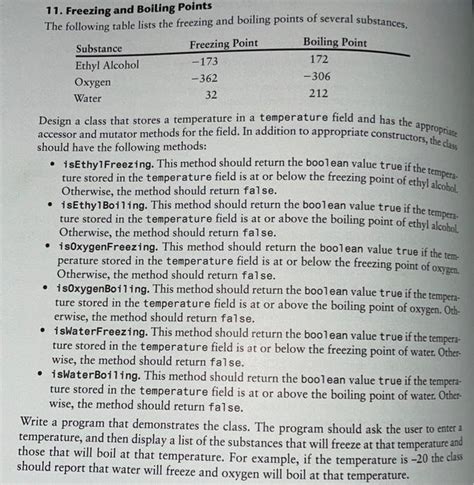 Solved Freezing And Boiling Points The Following Table Chegg