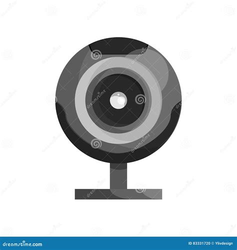 Webcam Icon Black Monochrome Style Stock Vector Illustration Of Geometric Monochrome 83331720