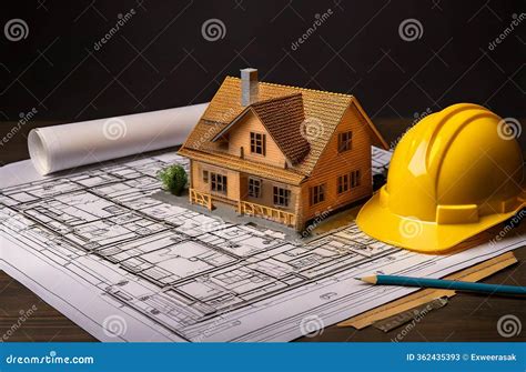Blueprint And Architectural Design Featuring Symbols Like Technical Drawings Blueprints Stock