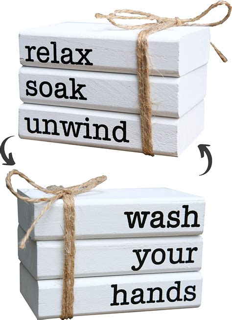 Farmhouse Bathroom Wooden Box Sign Wash Your Worries Away